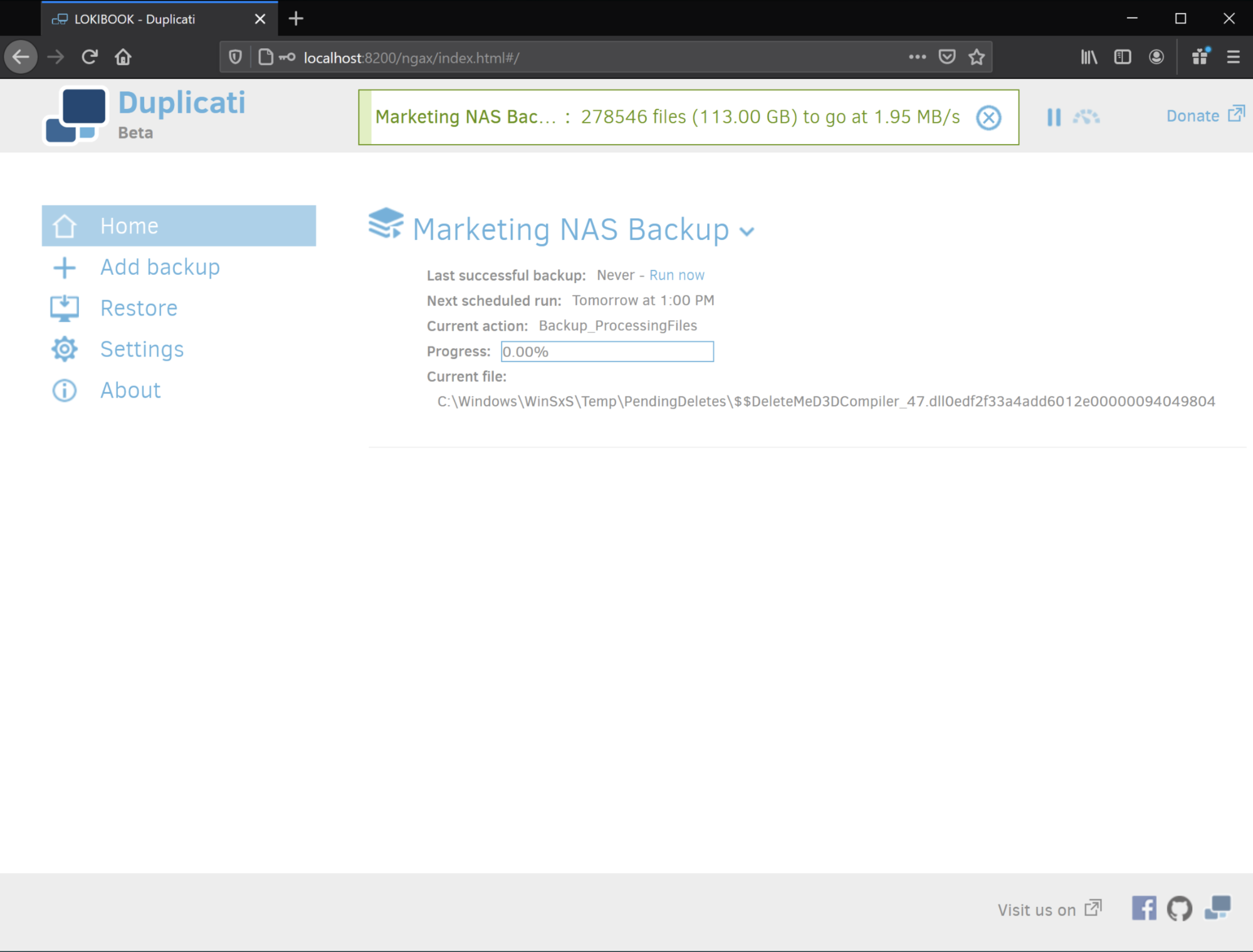 Overview of Duplicati Backups to Cloud Storage